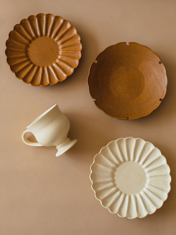 Scalloped Shaped Rinka Plates by Cerani Studio | Japanese Ceramics ...